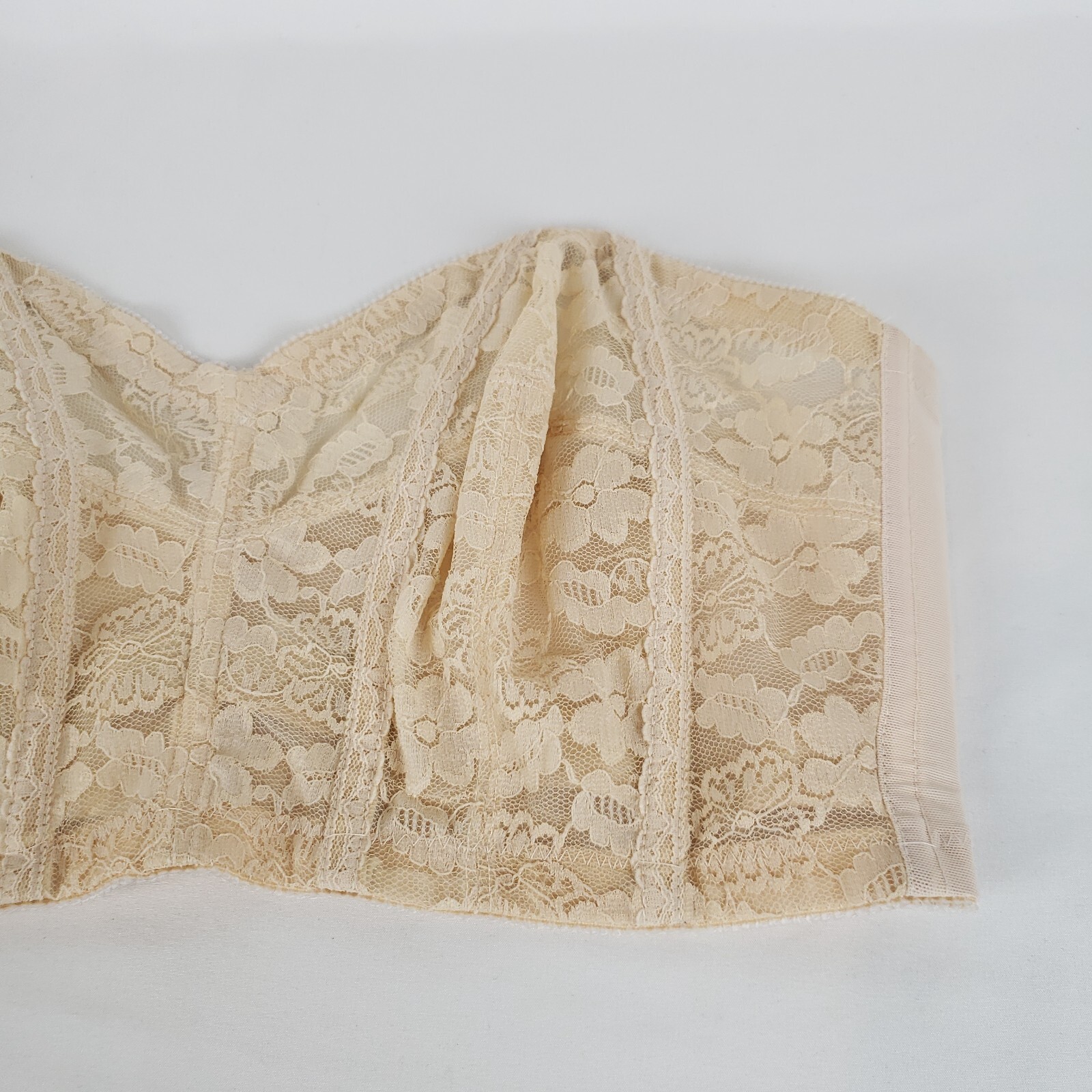 Vintage JC Penny Lace Bustier Corset Bra 42C Longline… - Gem