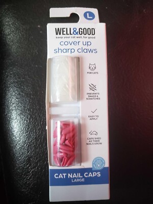WELL & GOOD Cat Nail Caps cover up sharp claws (size Large) Nail caps ...