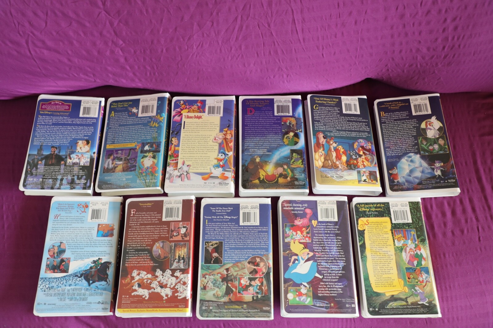 Walt Disney Masterpiece VHS Tapes Entire Collection Lion King, Robin ...