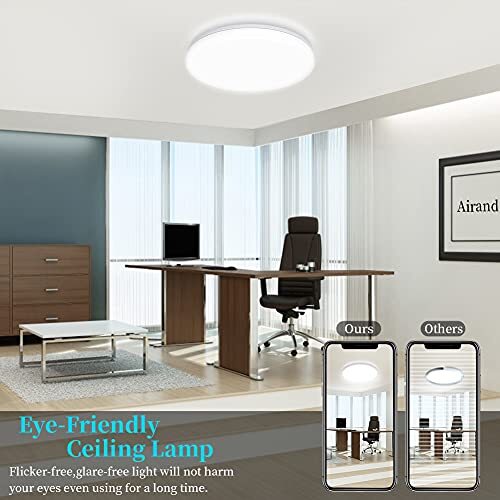 Led Flush Mount Ceiling Light 5000k Daylight Led Ceiling Light Fixture ...