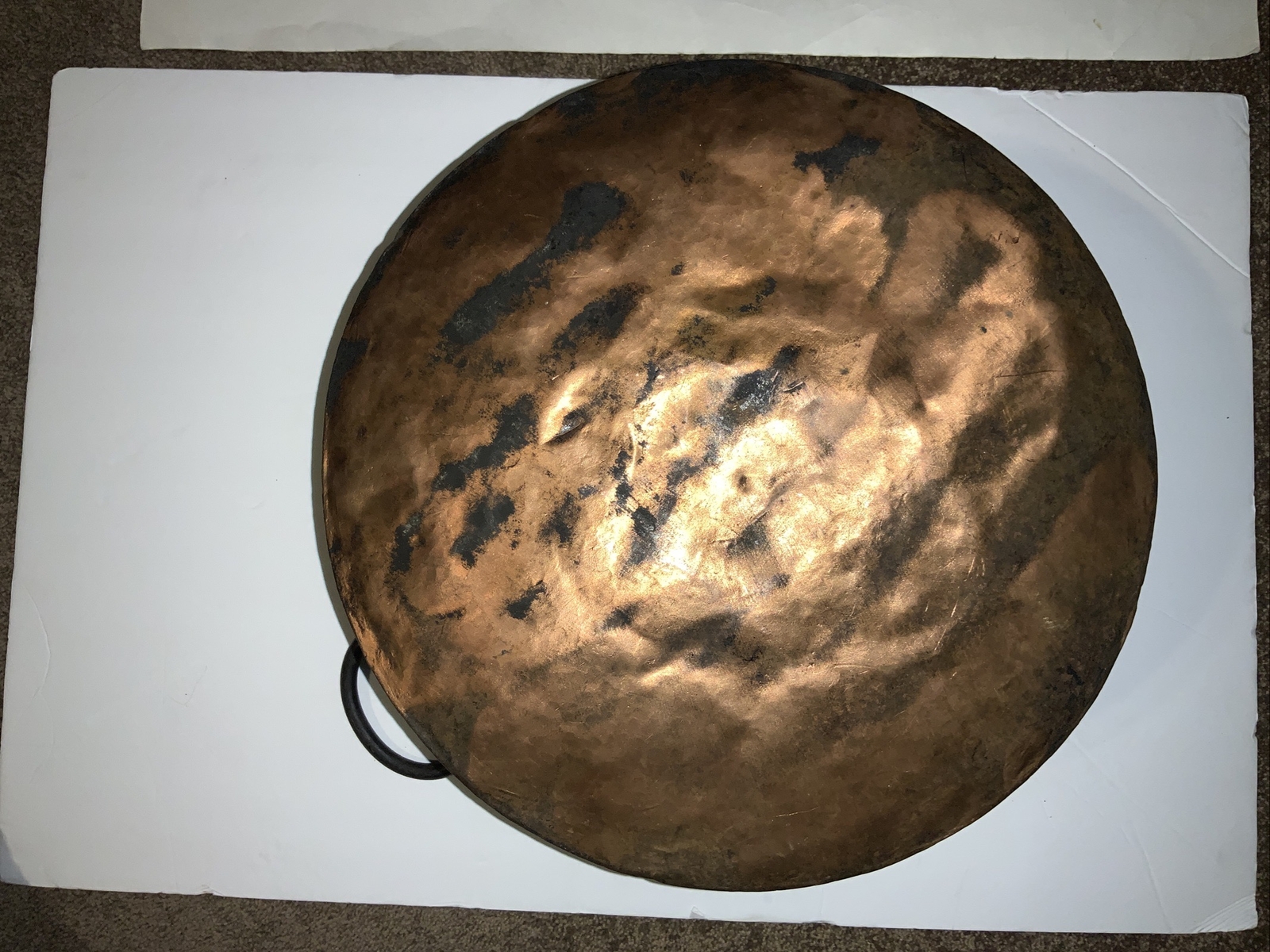 Large Copper Cauldron Vat Pot Apple Butter Kettle Seamed Iron Handles ...