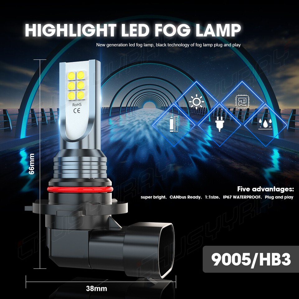 For Lexus GS300 GS400 1998-2005 6x LED Headlight High Low Fog Bulbs ...