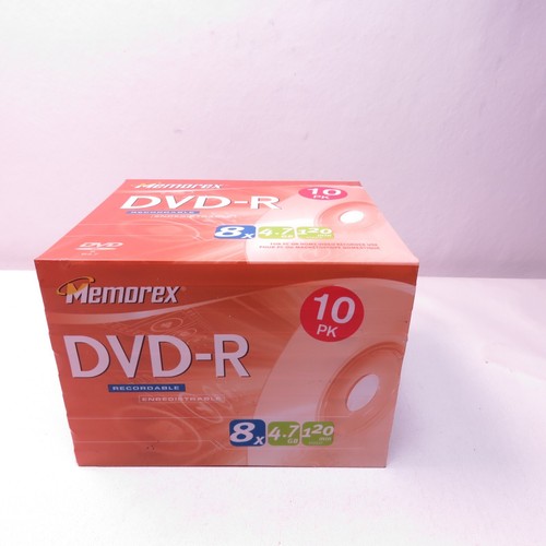Memorex 8x 4.7GB 120min DVD+R 10PK With Jewel Cases (BRAND NEW SEALED ...