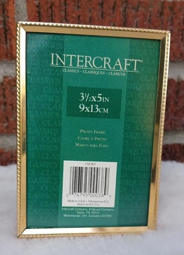 VINTAGE GOLD METAL PHOTO FRAME EASEL 3.5 "X 5" INTERCRAFT | eBay