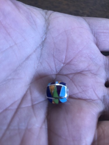 Native American Navajo Pandora Beads Edwin Kin Lge MultiStone Turquoise ...