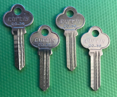 Curtis CO36 key blanks CO-36 VINTAGE key set of 4 [KB4] | eBay