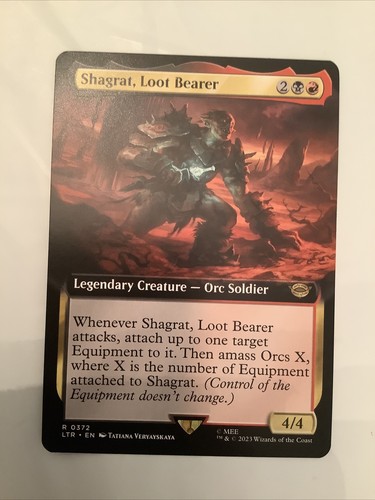 MTG LOTR: Shagrat, Loot Bearer (Legendary Creature) Extended Art 0372 ...