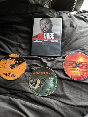 Ice Cube Triple Feature DVDS, 3-Disc, 2008) Anaconda, Ghosts of Mars ...