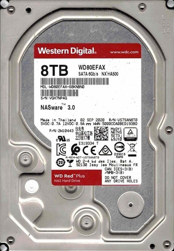 WD80EFAX-68KNBN0 P/N: 2W10443 Thailand SEP 2020 Western Digital 8TB | eBay