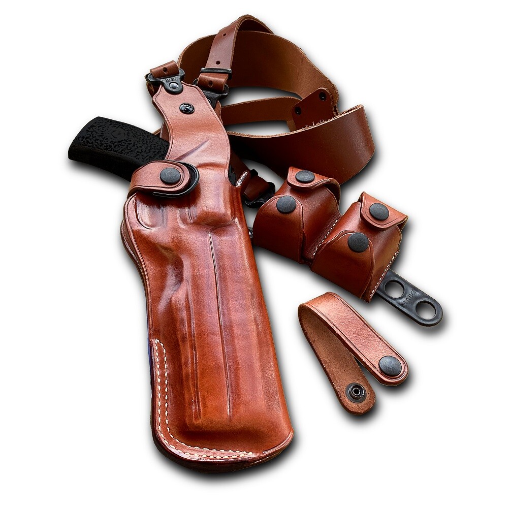 Leather Shoulder Holster Fits, Chiappa Rhino 60DS 357 Mag/9mm 6 ...