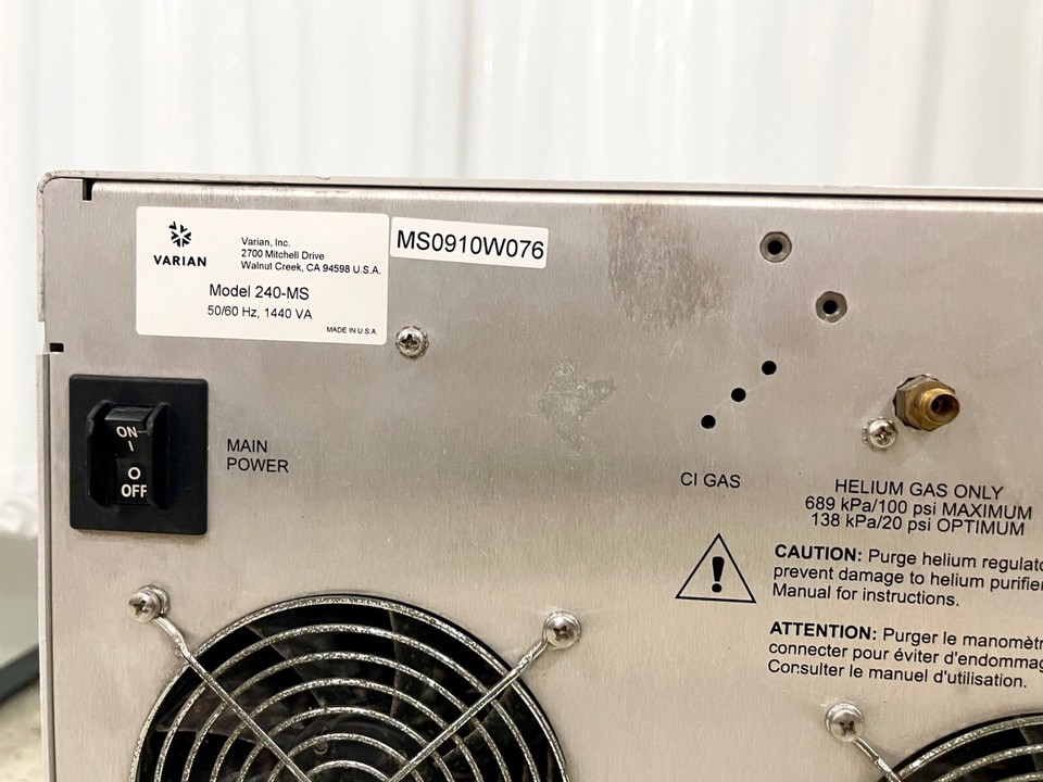 VARIAN 450-GC Gas Chromatograph &240 MS Mass Spectrometer, See Video | eBay