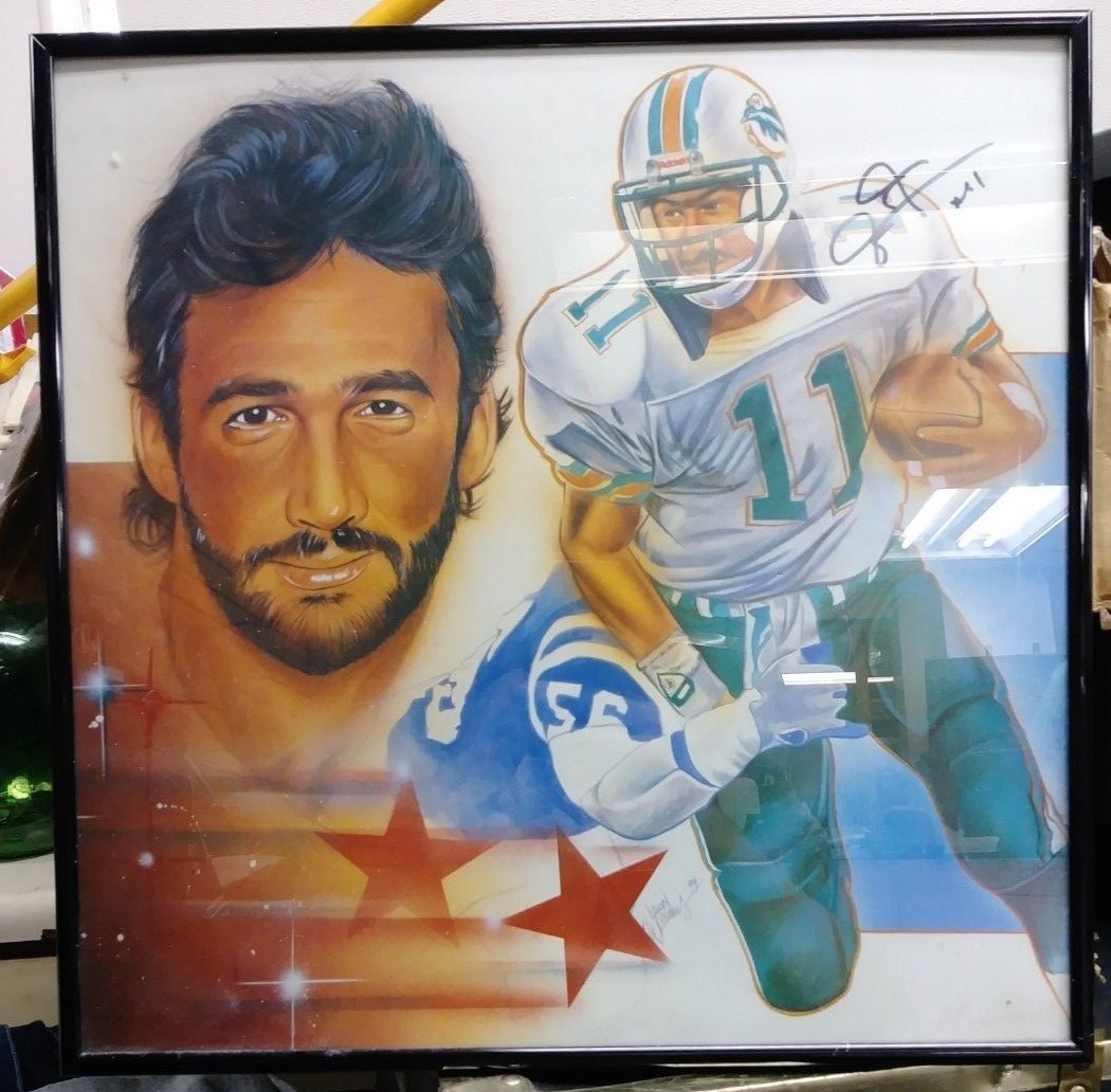 Jim Jensen Miami Dolphins Autographed Art With Frame | eBay