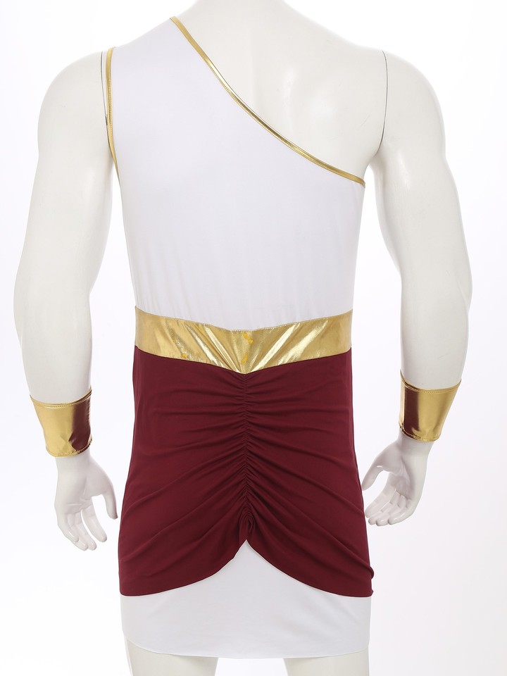 Mens Toga Vintage Fancy Dress Christmas Robe Greek Outfits Shiny ...