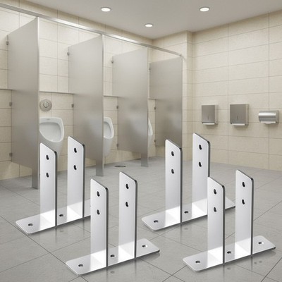 4pcs urinal partition bracket carbon steel bathroom divider support kit ...