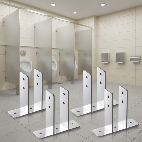 4pcs urinal partition bracket carbon steel bathroom divider support kit ...