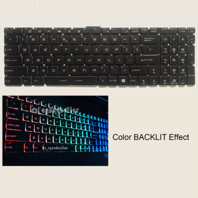 New for MSI MS-16JB MS-16J9 MS-16JD MS-16JC keyboard US Color Backlit ...