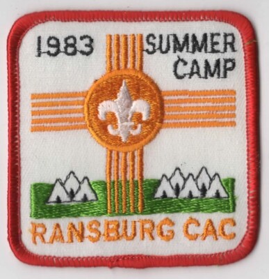 1983 Summer Camp Ransburg BSA Patch RED Bdr. [CA4556] | eBay
