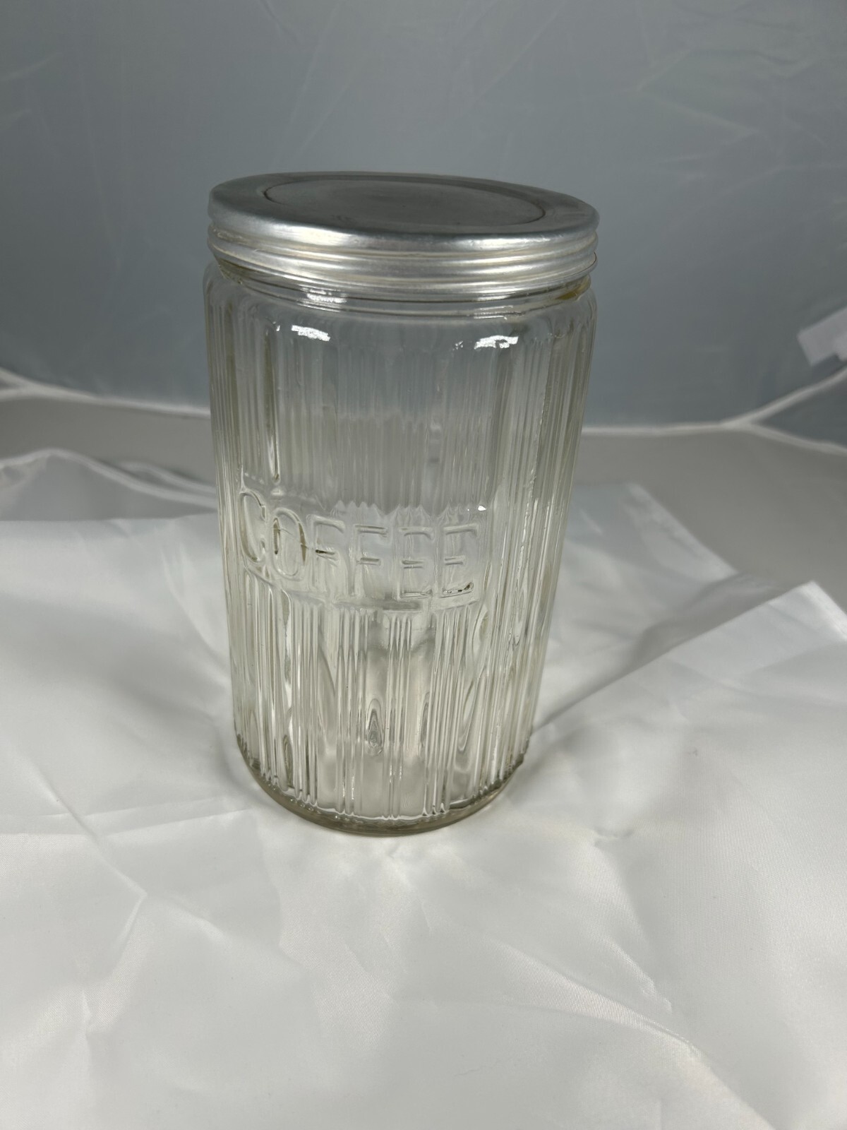 Vintage Sellers Hoosier Cabinet Glass Coffee Canister - 7" Tall 21 ...