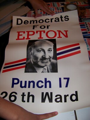 Vintage Bernard Epton Mayor Campaign POSTER Rare Find | eBay