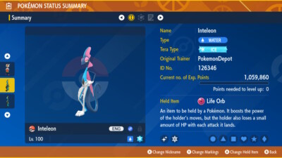 6IV Shiny Inteleon Pokemon Scarlet and Violet *SAME DAY* | eBay