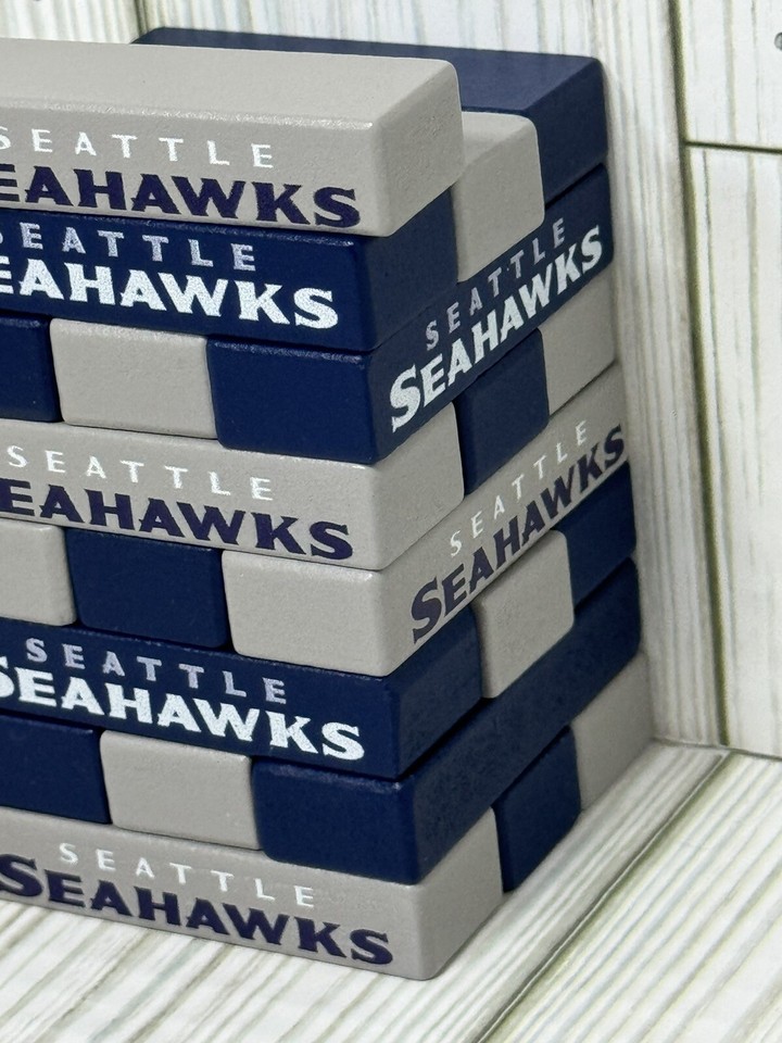 Seattle Seahawks NFL Table Top Jenga Stackers Lot Of 22 Replacements ...
