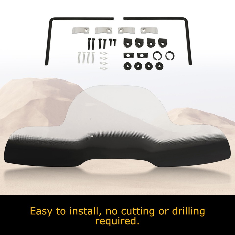 2-Tone Utility Windshield For Honda FourTrax Rancher Foreman Yamaha ...