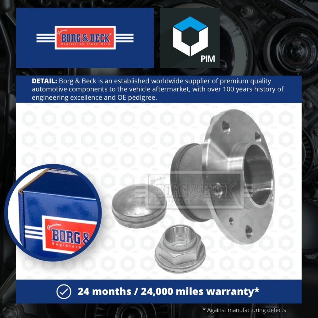 Wheel Bearing Kit Fits FIAT DUCATO 2.2d Rear 2006 on 4hv B&b 51754941 ...