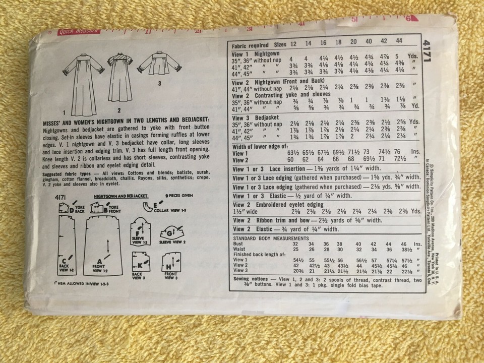 Simplicity Patterns (W) ~ CUT PATTERNS ~ All are Size 12 ...