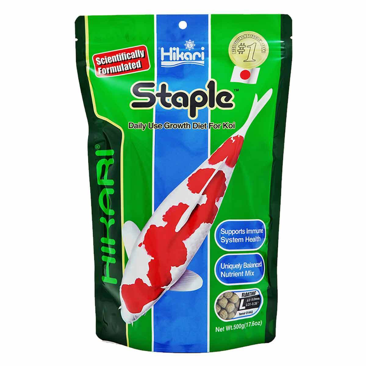 Hikari Staple LARGE Pellet 500g 8mm 9mm Goldfish Koi Floating Fish Food ...