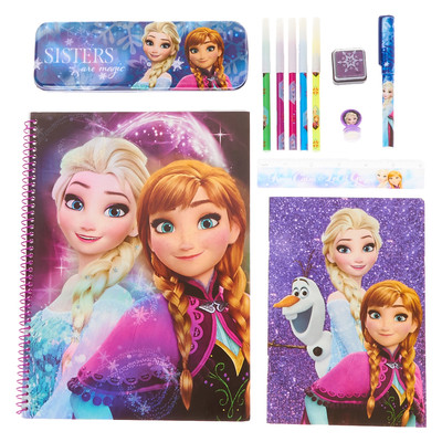 Disney Frozen Stationery Set Anna Elsa Pencils Pen Activity Set Journal ...