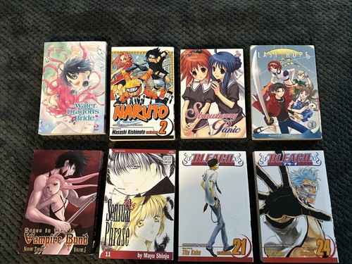 8 Various Magna Book Lot- Japanese Anime/Shonen Jump/Bleach/Strawberry ...