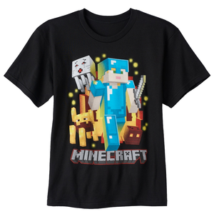 NWT~YOUTH MINECRAFT STEVE SHIRT (L) | eBay