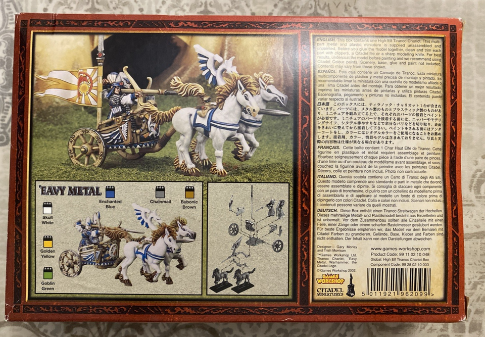 Warhammer Fantasy Battle High Elf Titanic Chariot New | eBay UK