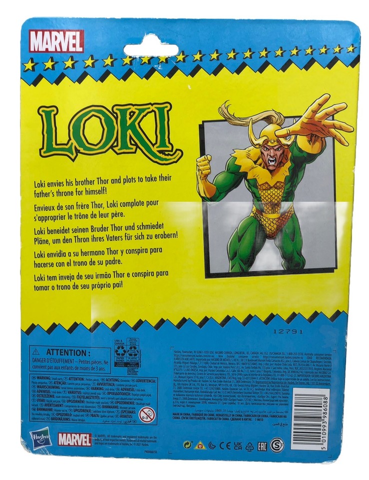 Hasbro 2021 Marvel Legends Series Retro - (CLASSIC LOKI) 6” Figure 4 ...