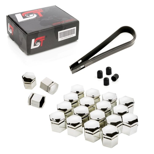 20x Rims Wheel Bolt Cover Cap Sechskantkappen 17mm Chrome Colors for ...