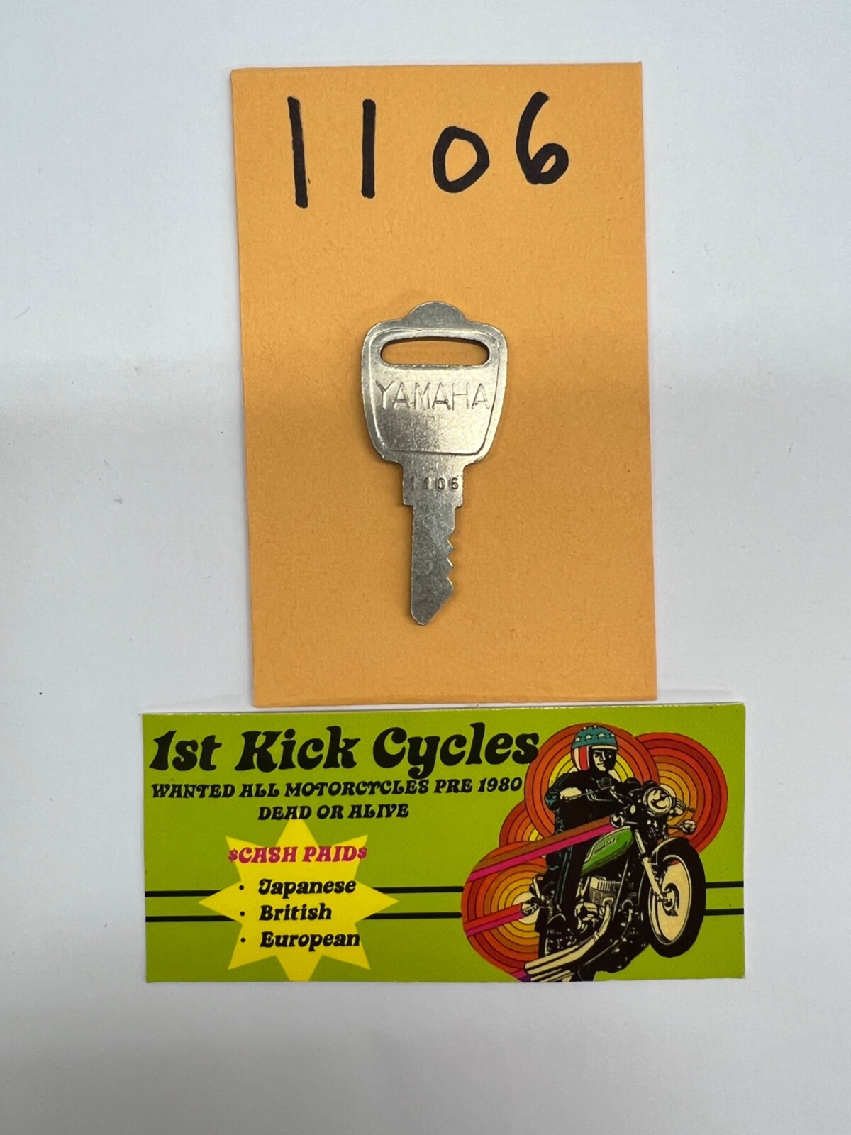 NOS YAMAHA MOTORCYCLE KEY GENUINE JAPAN ORIGINAL OEM PRE CUT # 1106 | eBay