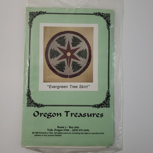 Oregon Treasures Evergreen Tree Skirt Sewing Pattern Christmas Pieced ...