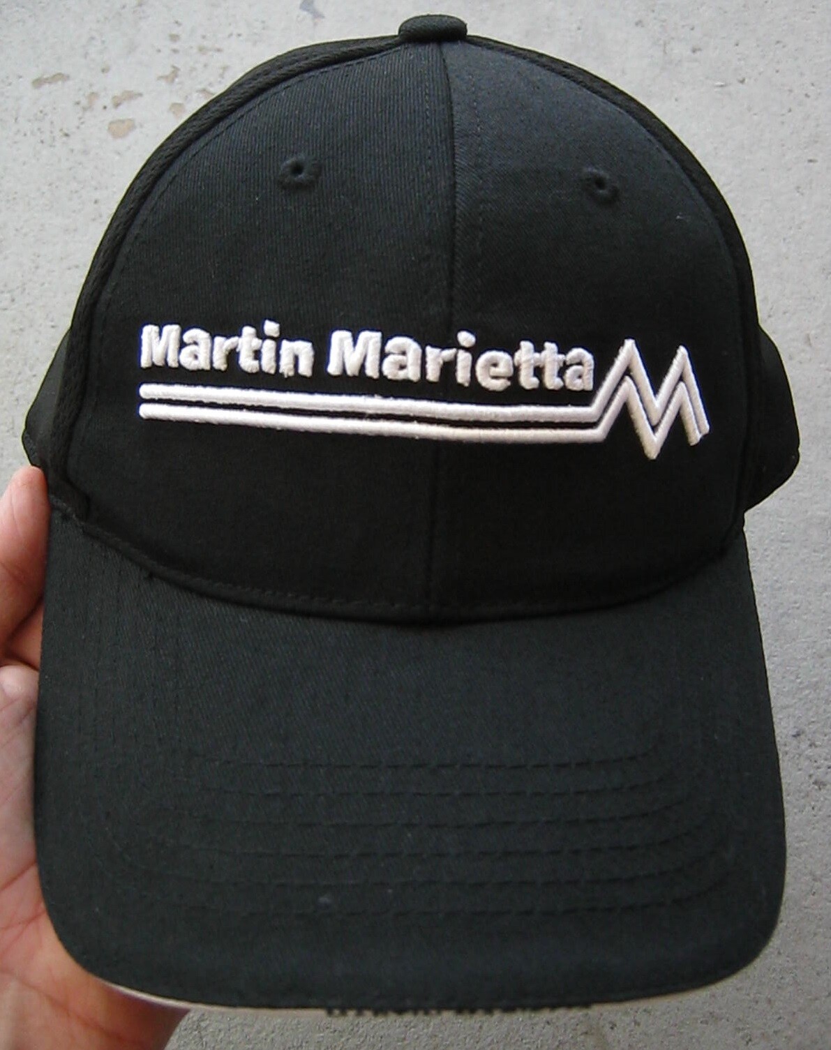 MARTIN MARIETTA ROCK SOLID EMBROIDERED ADJ. OSFM HAT CAP, BLACK, NWOT ...
