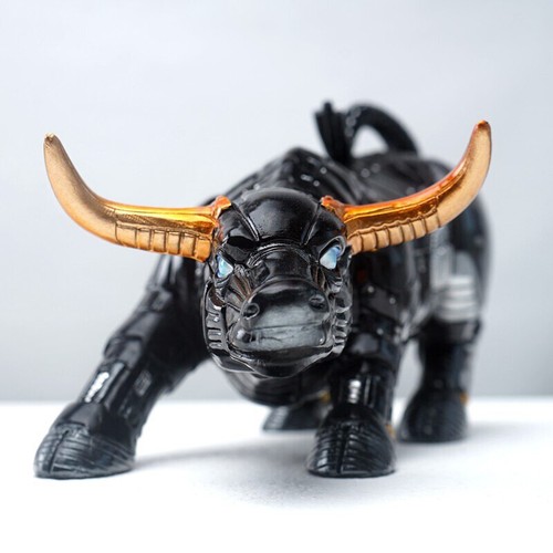 Miami Bitcoin Bull Statue Wall Street Bull Figure Model OX Home Desk ...