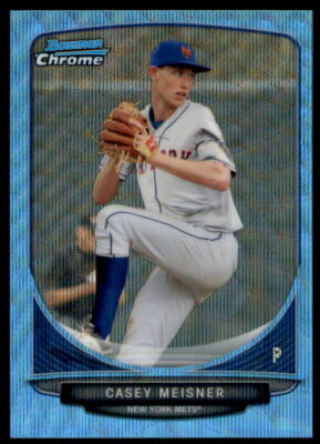 2013 Bowman Draft Chrome Blue Wave Refractors Casey Meisner New York ...
