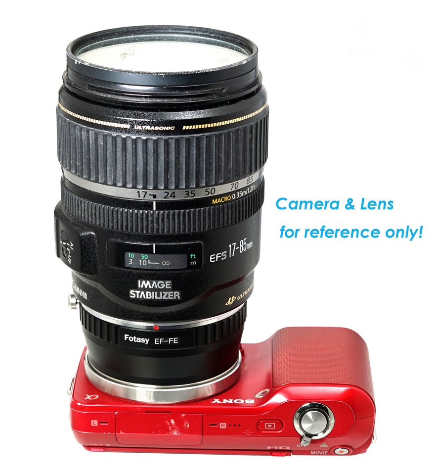Canon EF EF-s Lens to Sony E-Mount NEX-5N NEX-5R NEX5T NEX6 NEX7 NEX-F3 ...
