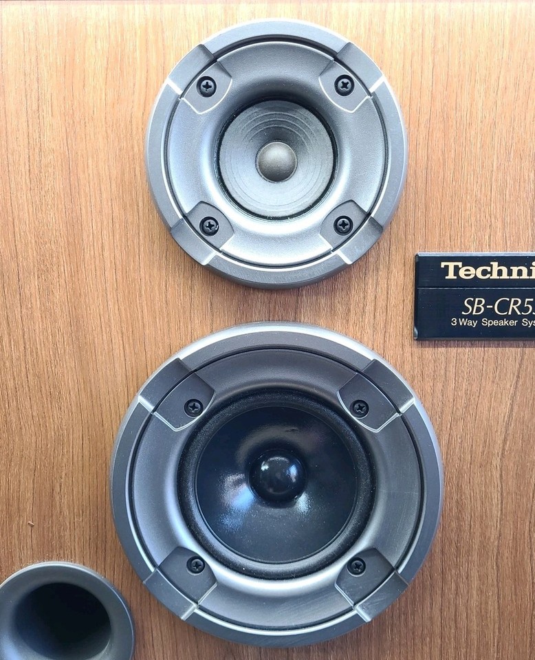 VINTAGE Technics Speakers SB-CR55 3 Way Wood Case 24” PAIR (2) - Tested ...