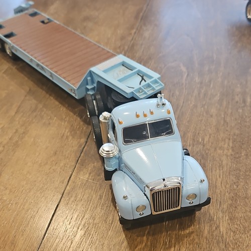 First Gear 1:34 Mack Lowboy Diecast Truck Light Blue/Brown Model | eBay