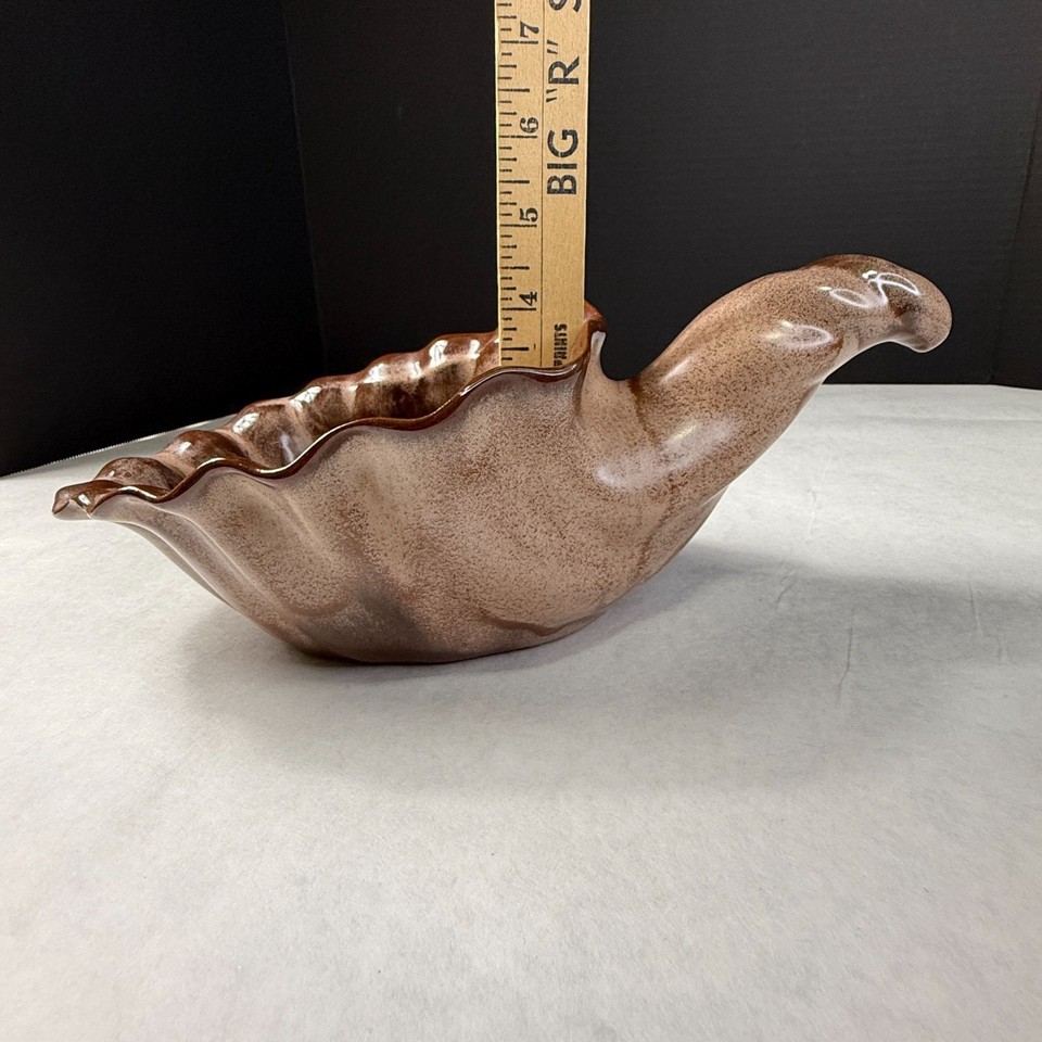 Vintage Cornucopia Thanksgiving Fall Décor Pottery Planter Bowl ...