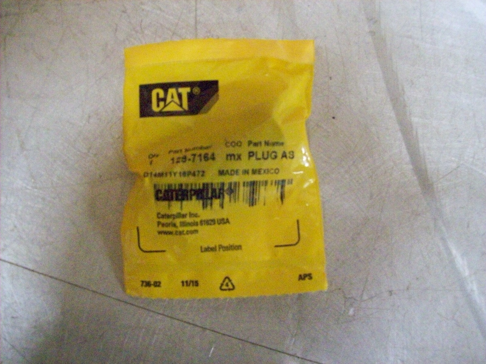 Genuine CAT Caterpillar OEM Plug 129-7164 | eBay