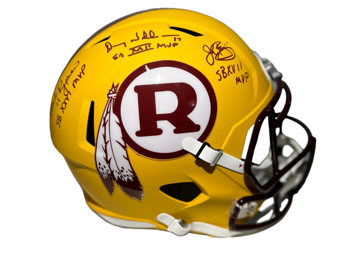 John Riggins , Doug Williams, Mark Rypien Signed SB MVP Full Size ...