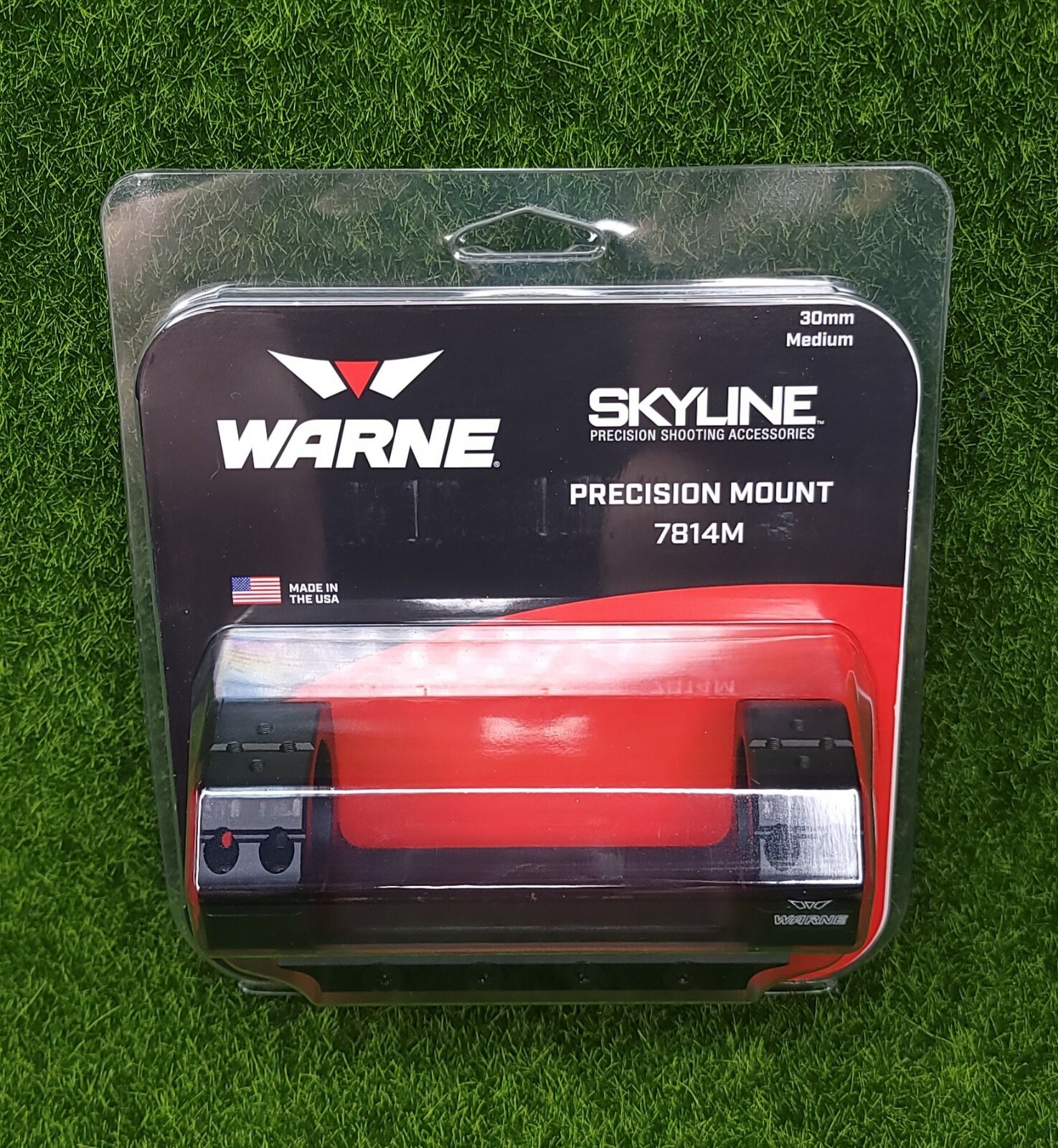 Warne Skyline 30mm Medium Precision Mount, Ring/Base Combo Pack, Black ...