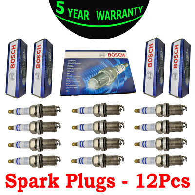 For Mercedes-Benz Platinum Super Plus Spark Plugs bosch OEM Set 12 Pcs ...