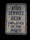 ATOS SERVICE DESK Employee Of The Month METAL REFLECTIVE PARKING ROAD ...