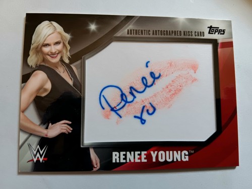 RENEE YOUNG WWE 2016 TOPPS DIVA REVOLUTION AUTOGRAPH KISS CARD # 03/25 ...